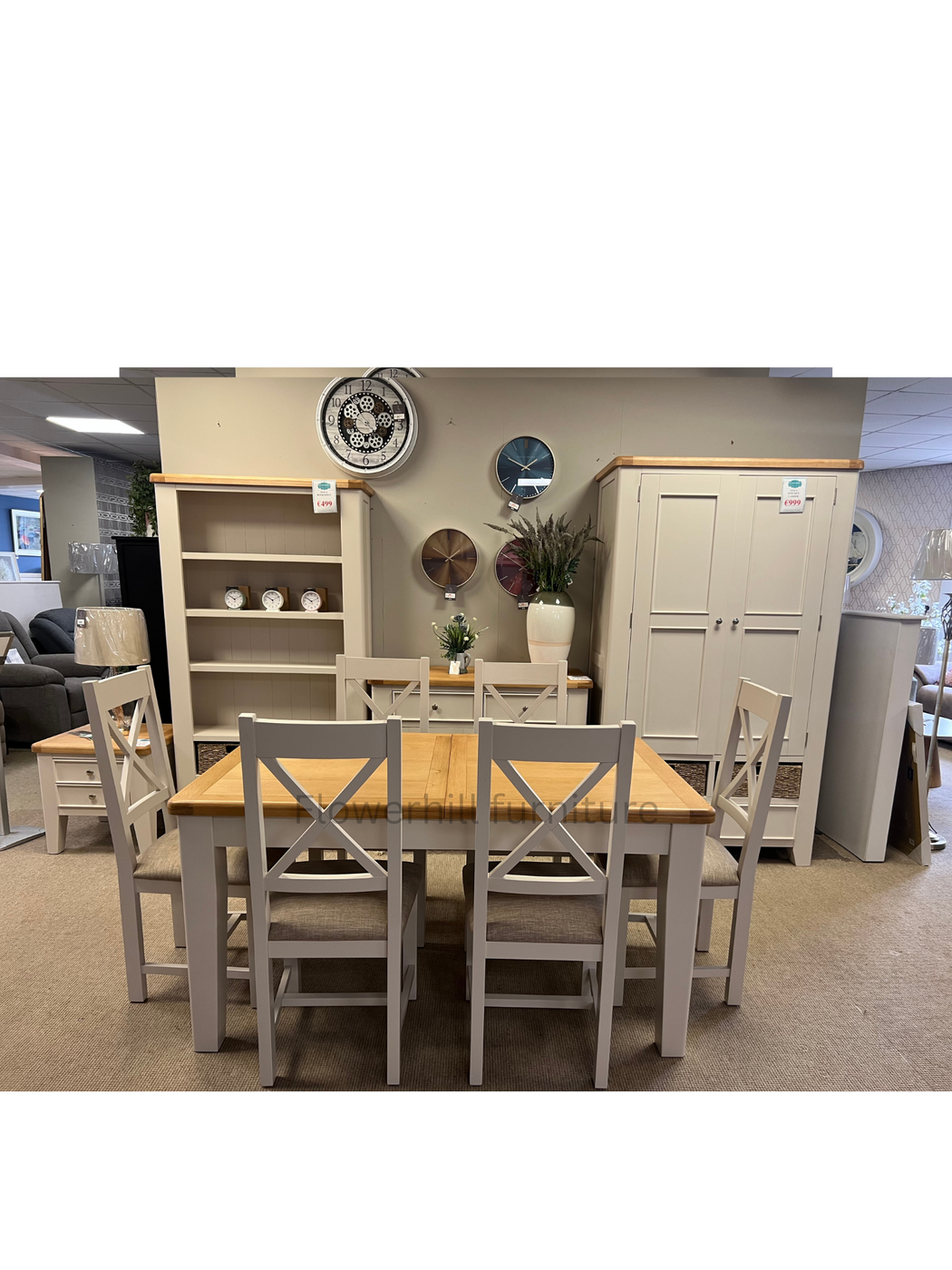 Maya Extendable Dining Table & 6 chairs | Flowerhill Furniture Navan