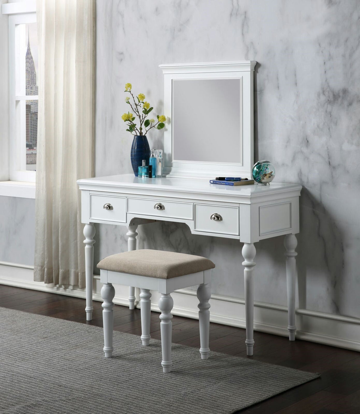 Coastal Dressing Table Set — Flowerhill Furniture